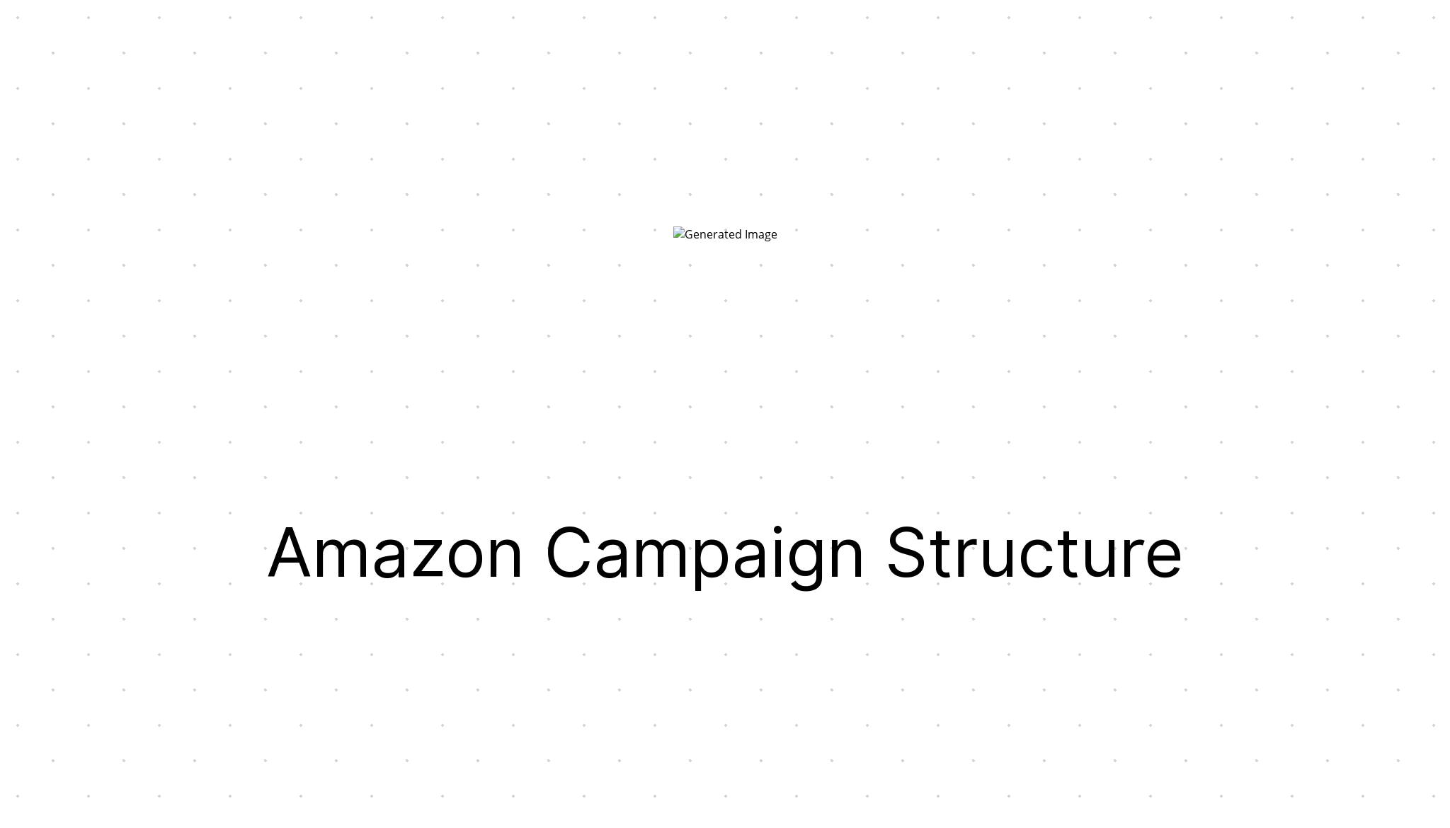 Amazon Campaign Structure | Merch Jar | Help Center