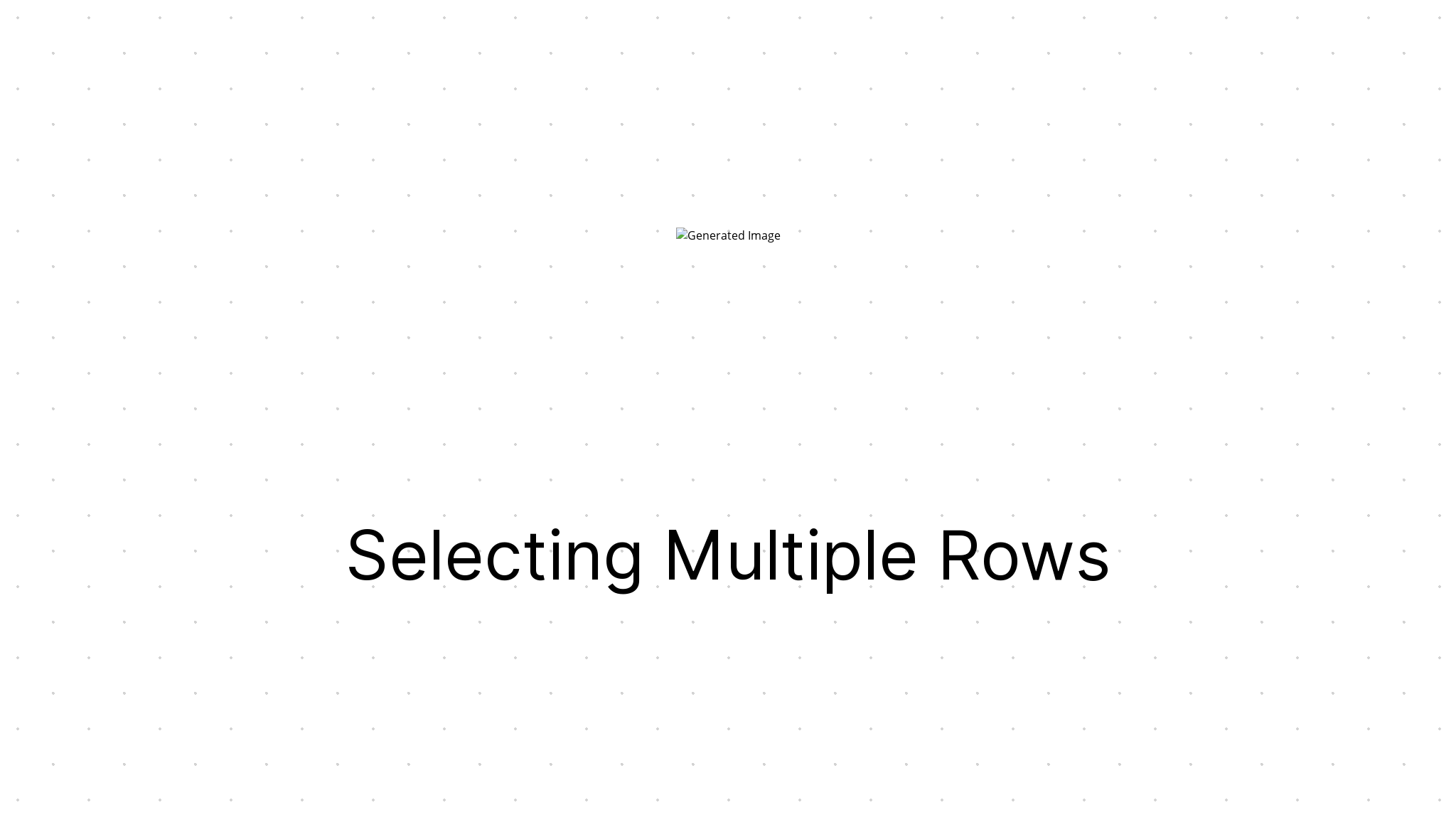 Selecting Multiple Rows | Merch Jar | Help Center